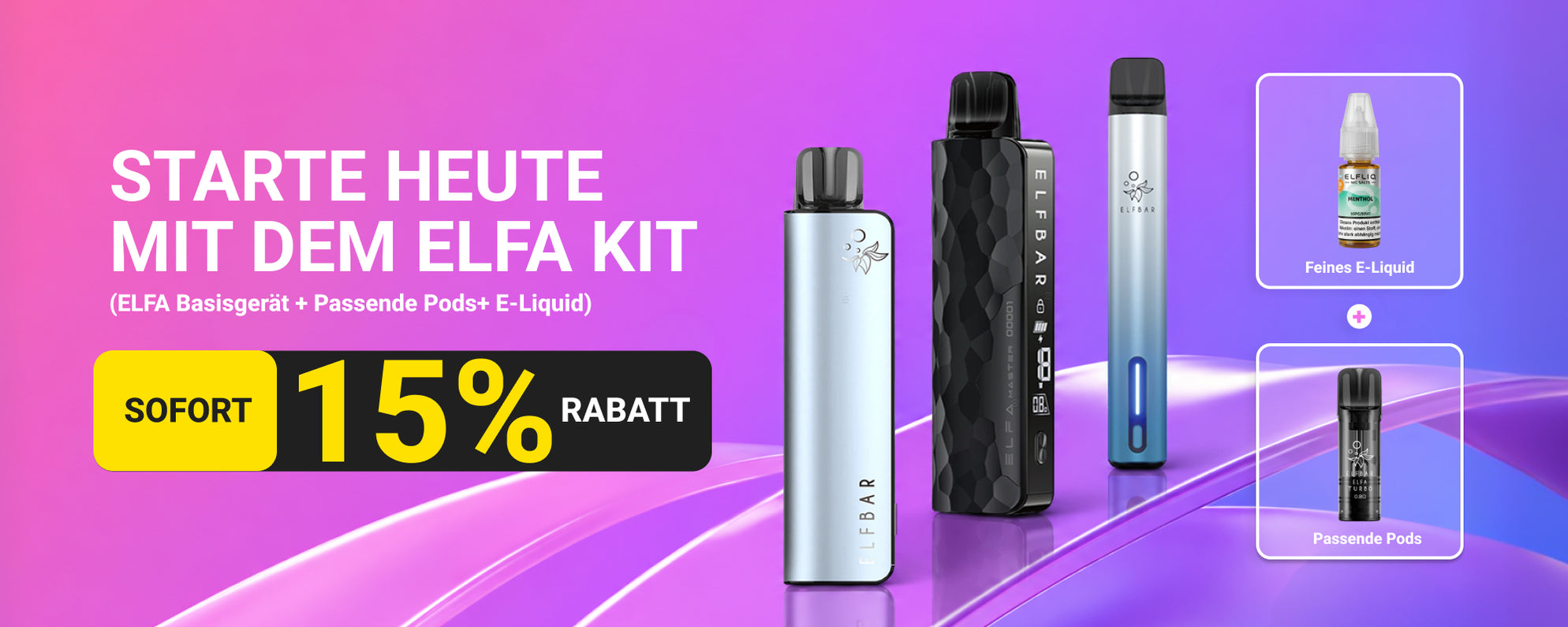 E-Zigaretten Starterset | Vape Bundle Komplettset | ELFBAR