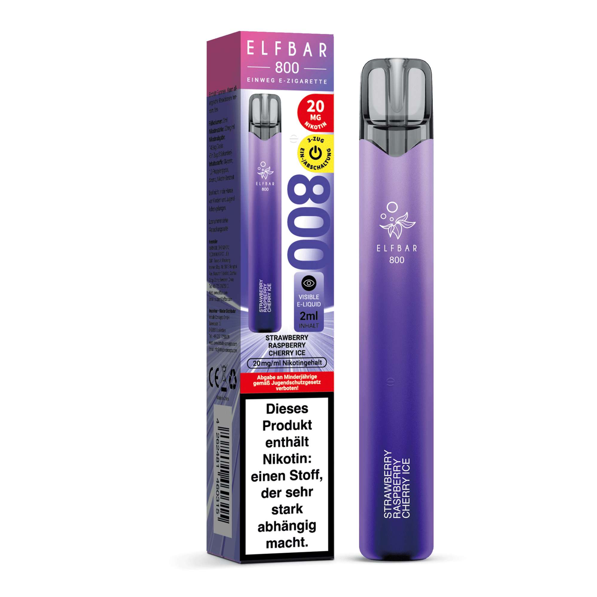 ELFBAR 800 Eineweg-E-Zigarette | E shisha Pen | ELFBAR