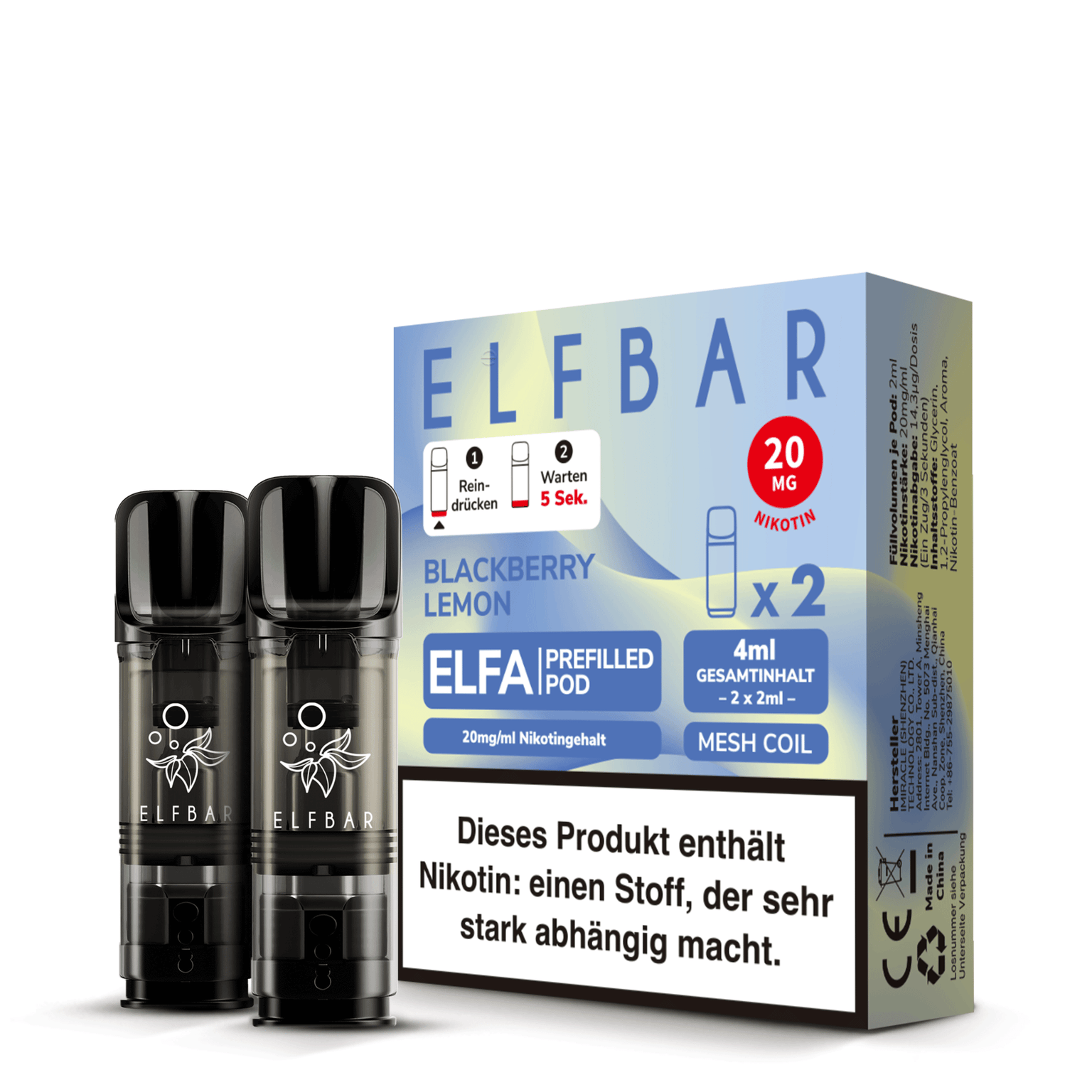 ELFBAR ELFA Prefilled Pods | Vorgefüllte Pods für ELFA-Serie — ELFBAR Shop